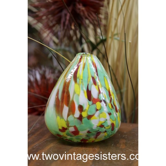 Undisclosed | Art | Murano Splatter Glass Bud Vase Multi Color | Poshmark